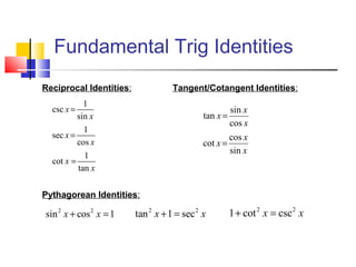 Trig identities | PPT