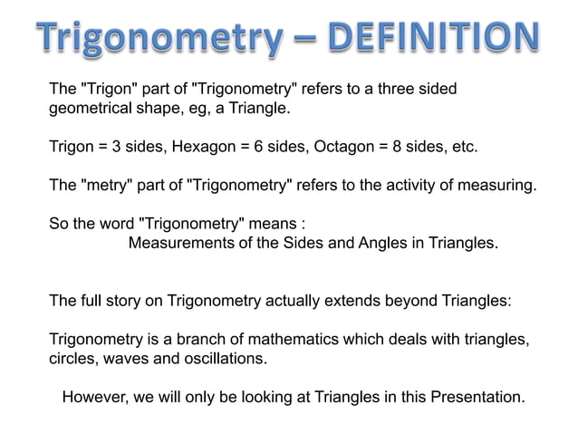 Labeling Trigonometry Triangles | PPTX | Physics | Science
