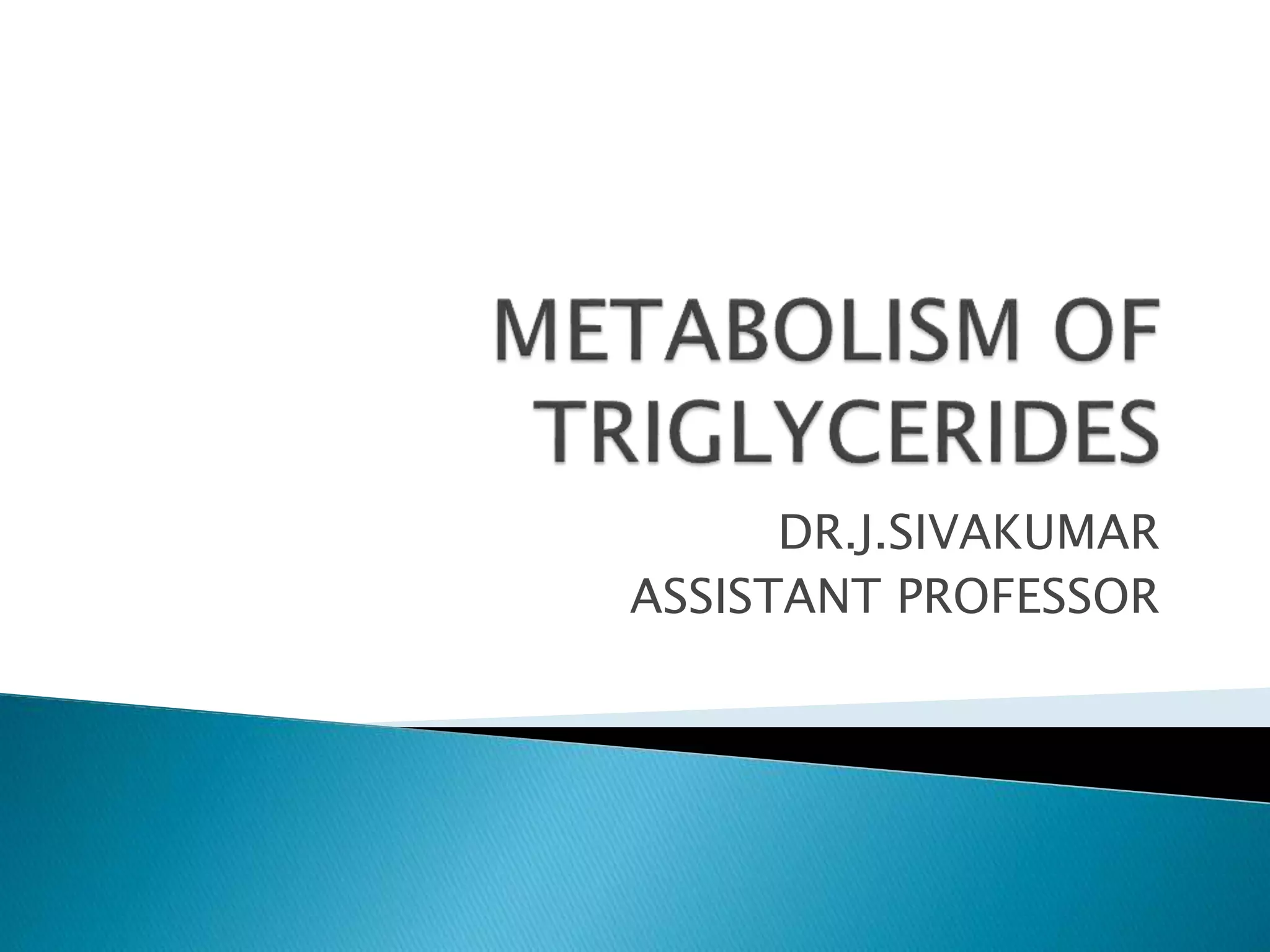 Triglyceride metabolism | PPTX