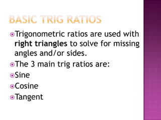 Trig mini unit | PPTX
