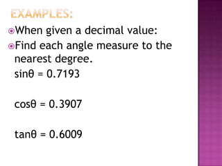 Trig mini unit | PPTX