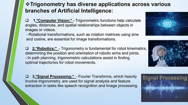 Application of Trigonometry in Data Science and AI | PPTX
