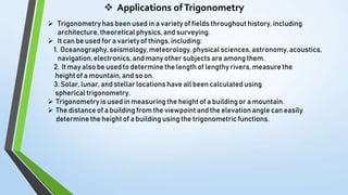 Application of Trigonometry in Data Science and AI | PPTX