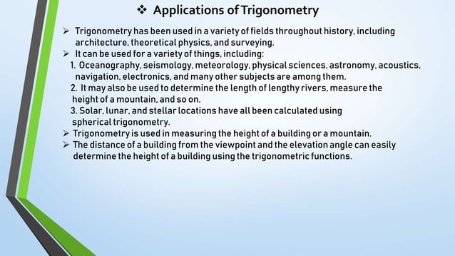 Application of Trigonometry in Data Science and AI | PPTX
