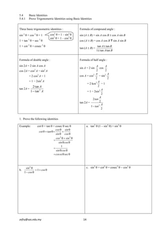 Trigo functions | PDF | Physics | Science