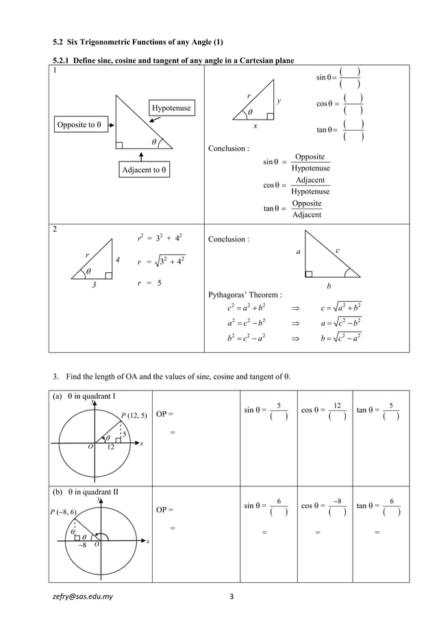 Trigo functions | PDF | Physics | Science