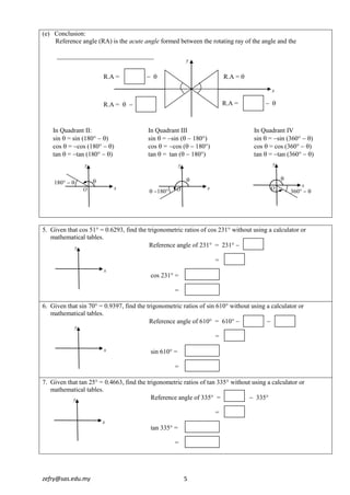 Trigo functions | PDF | Physics | Science