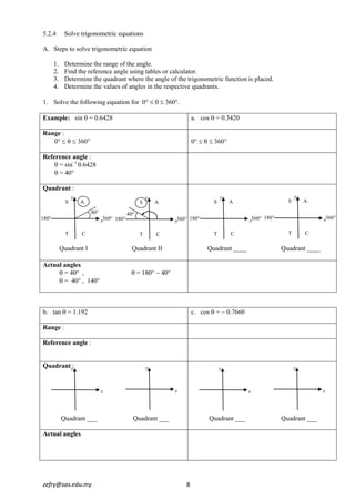 Trigo functions | PDF | Physics | Science