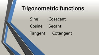 Trigonometric identities | PPTX