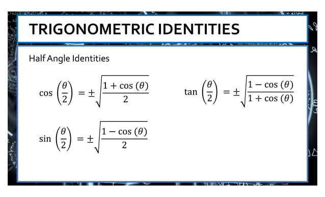 Trigonometric Identities and Propertiesss | PPT
