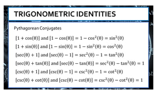Trigonometric Identities and Propertiesss | PDF