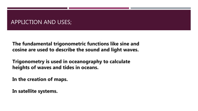 Trigonometery part 2 | PPTX | Physics | Science