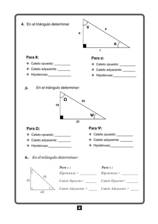 Trigonometría Teorema de Pitagoras | PDF