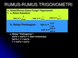 trigonometri.pptvunutk kelas 10 111 dan 12 kumer dan k13 | PPT