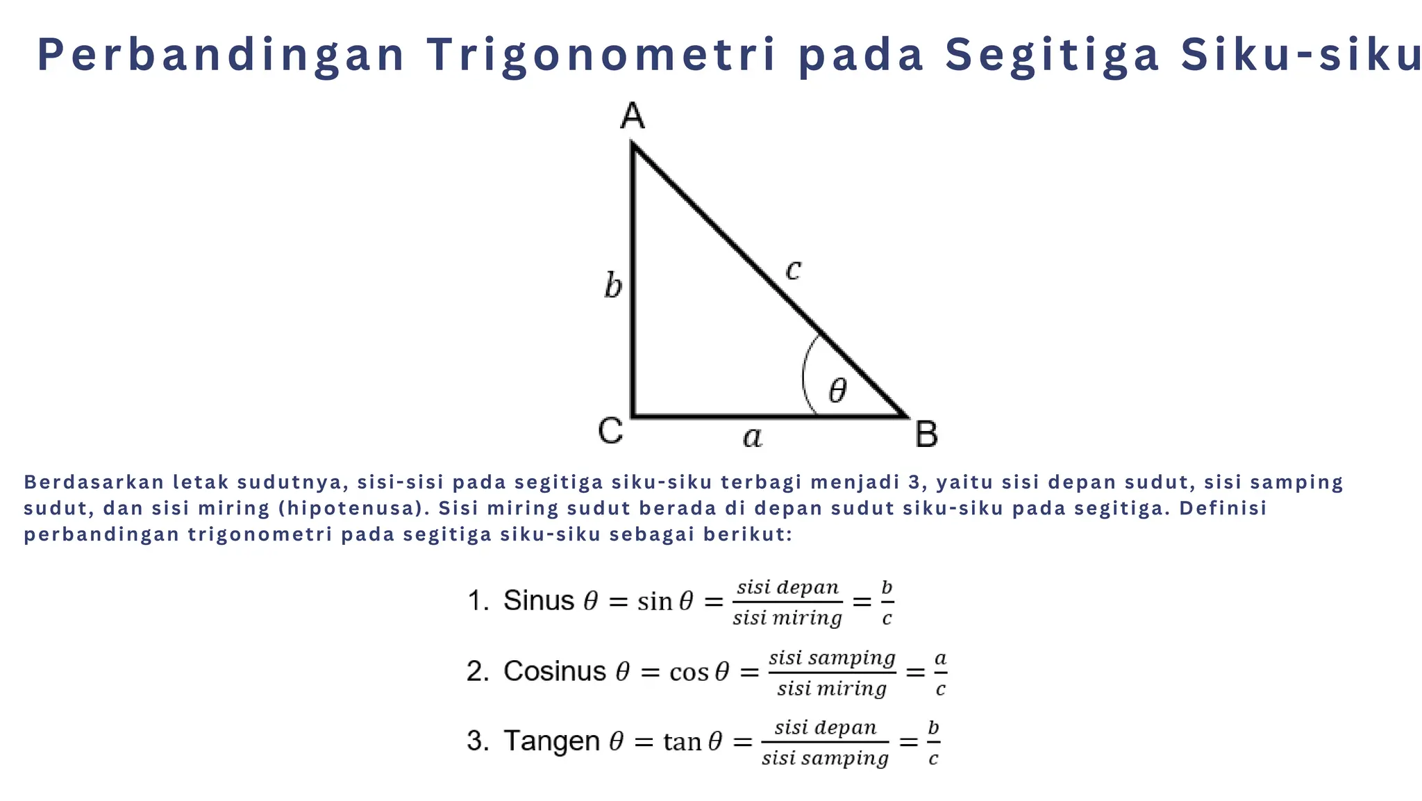materi Trigonometri kelas 10 semester one | PDF