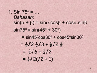 Mata pelajaran matematika - trigonometri.ppt