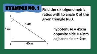 Six trigonometric ratio for right triangle | PPTX