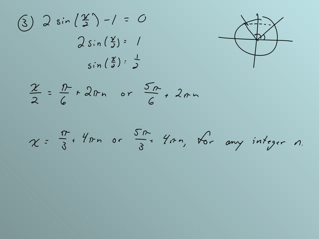 Trigonometric Equations Practice | PPT