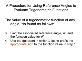 Trigonometric Function Of Any Angle | PPT