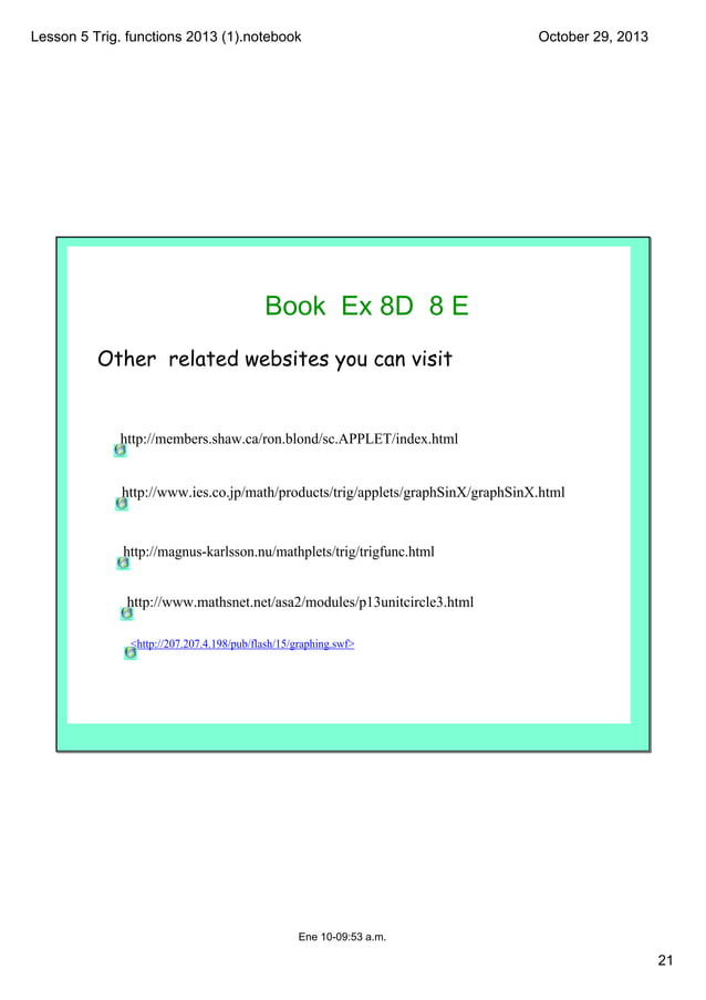 Ib Sl Trigonometric Functions Pdf Physics Science