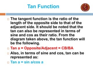 Trigonometric functions | PPTX