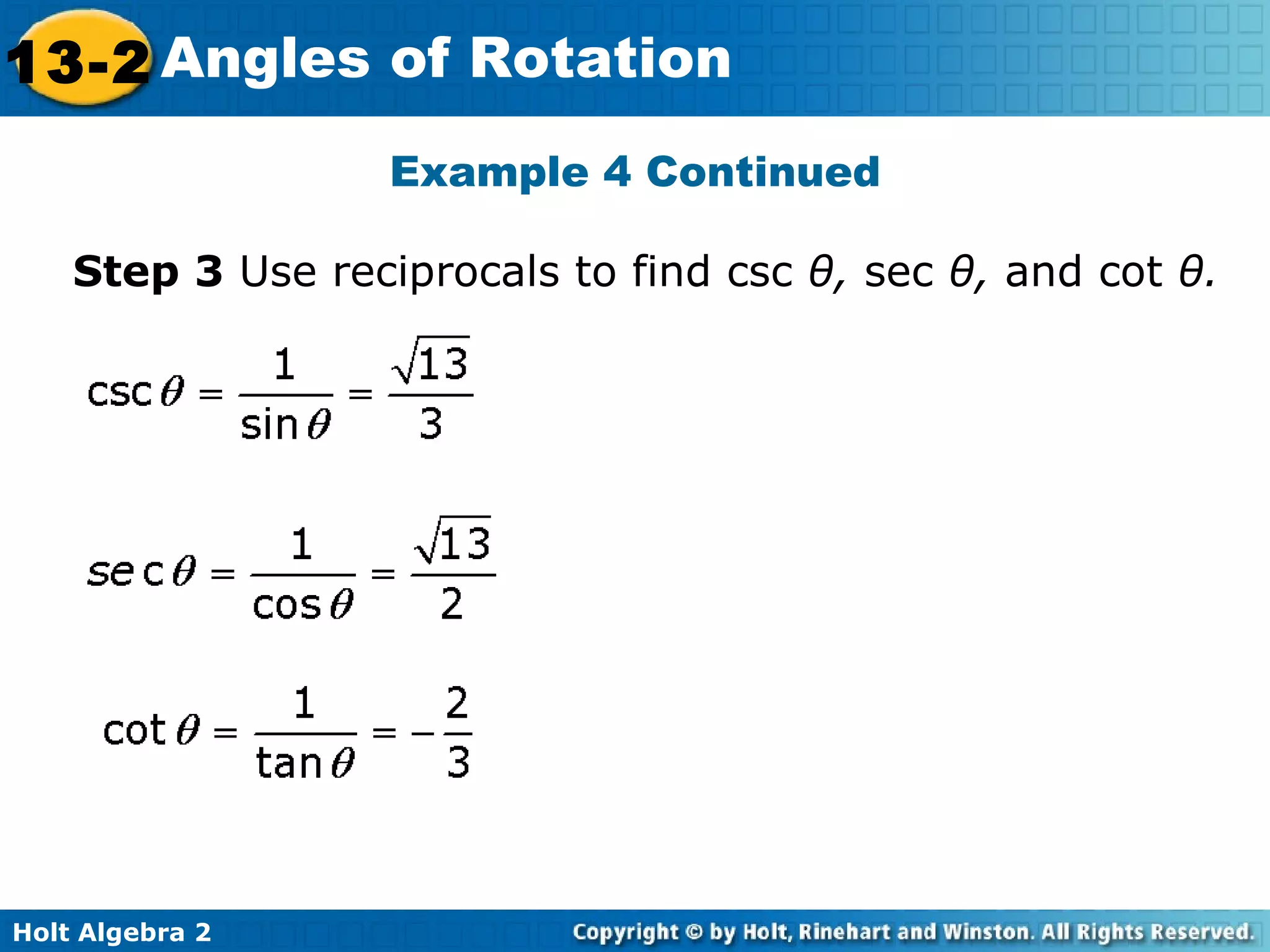 Trigonometric functions in standard position slide 1 | PPT