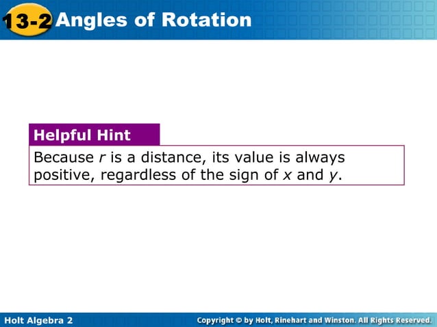 Trigonometric functions in standard position slide 1 | PPT