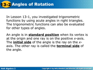 Trigonometric functions in standard position slide 1 | PPT