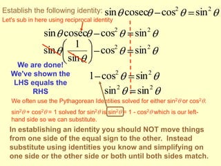 Trigonometric Identities Lecture | PPTX