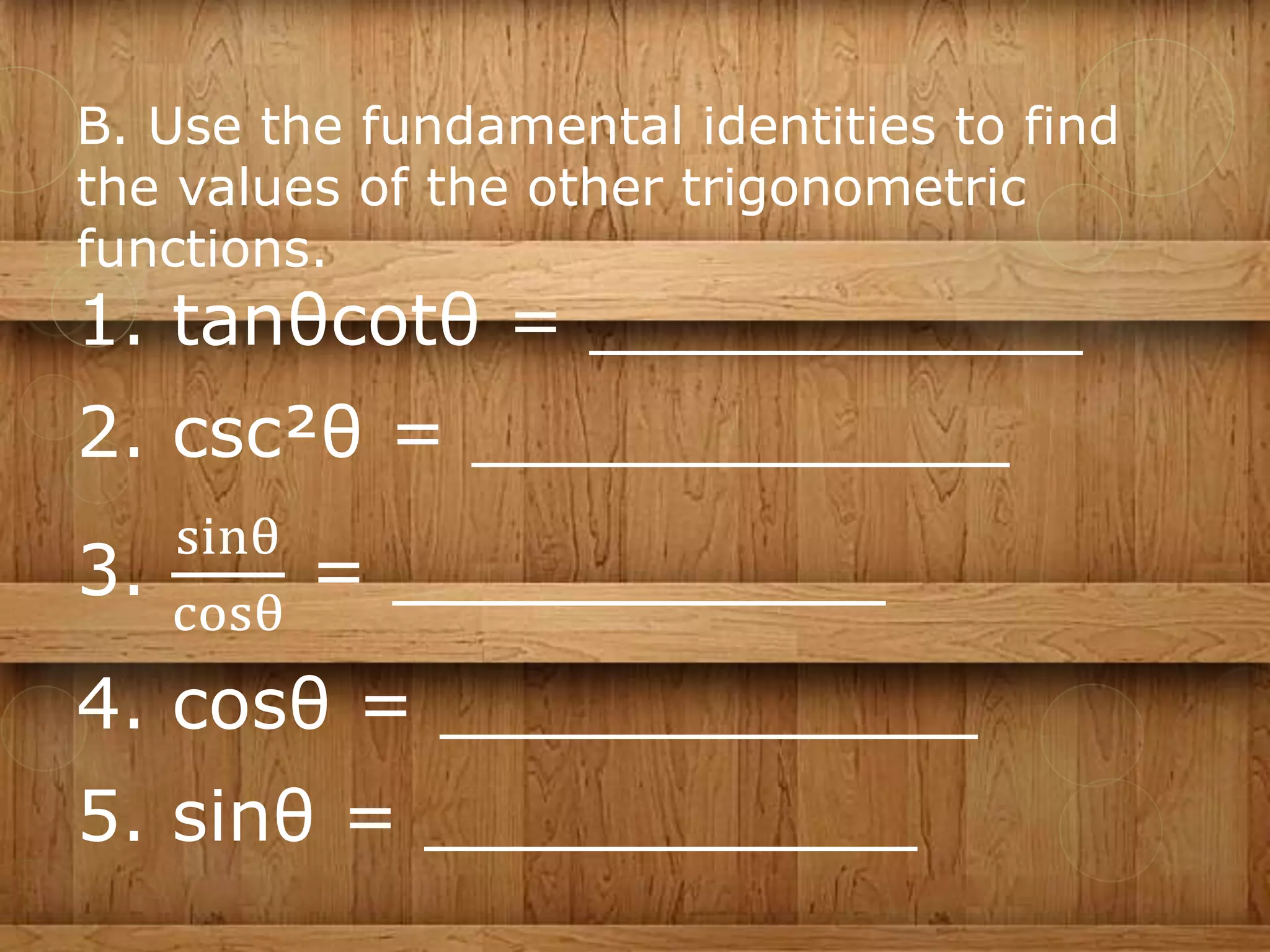 Trigonometric Identities. | PPTX