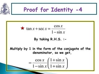 Trigonometric identities | PPT