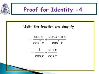 Trigonometric identities | PPT