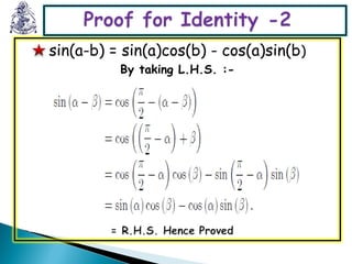 Trigonometric identities | PPT