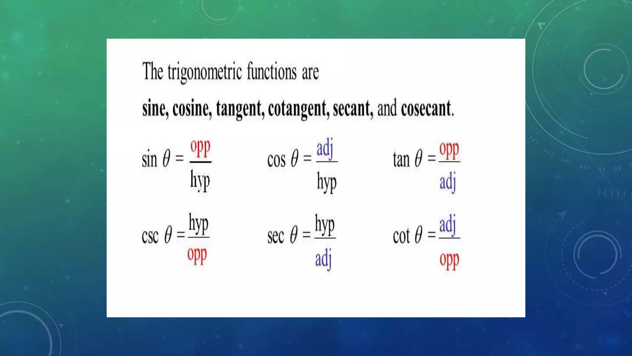 Trigonometric identities | PPTX