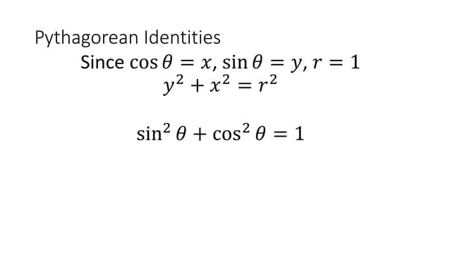 TRIGONOMETRIC IDENTITIES.pptx | Physics | Science