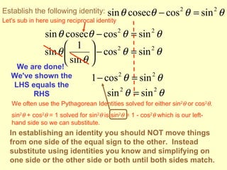 Trigonometric identities simplify | PPT