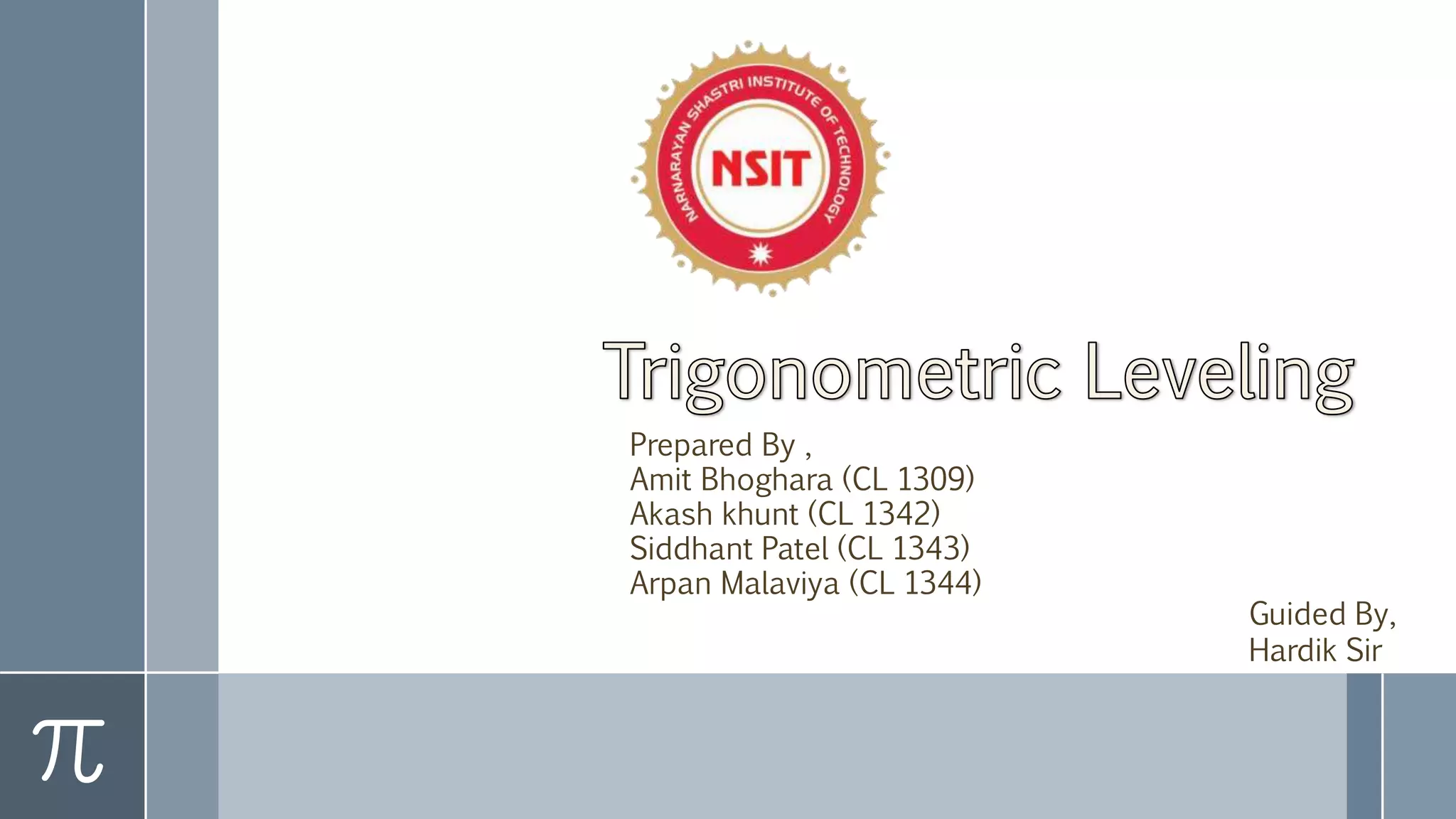 Trigonometric leveling | PPT