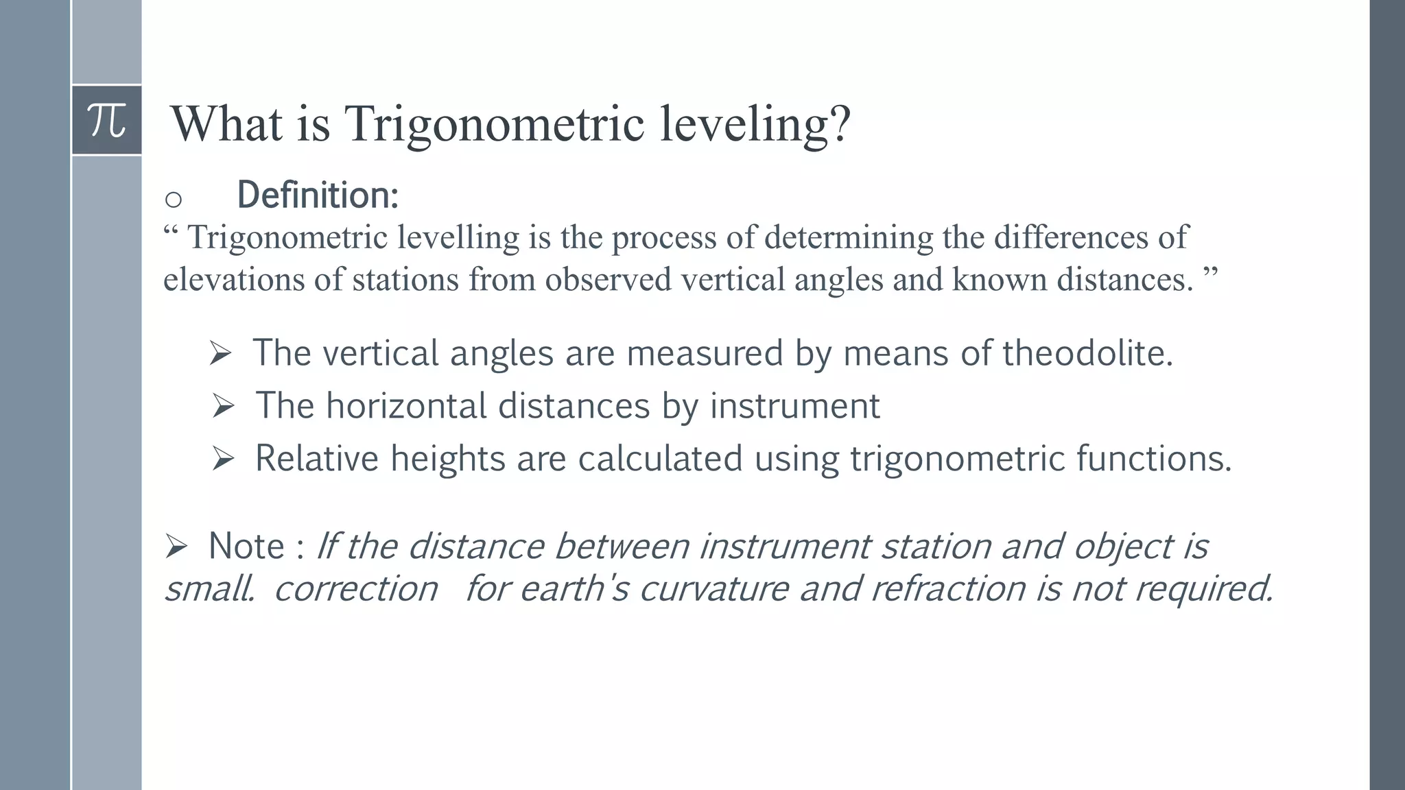 Trigonometric leveling | PPT