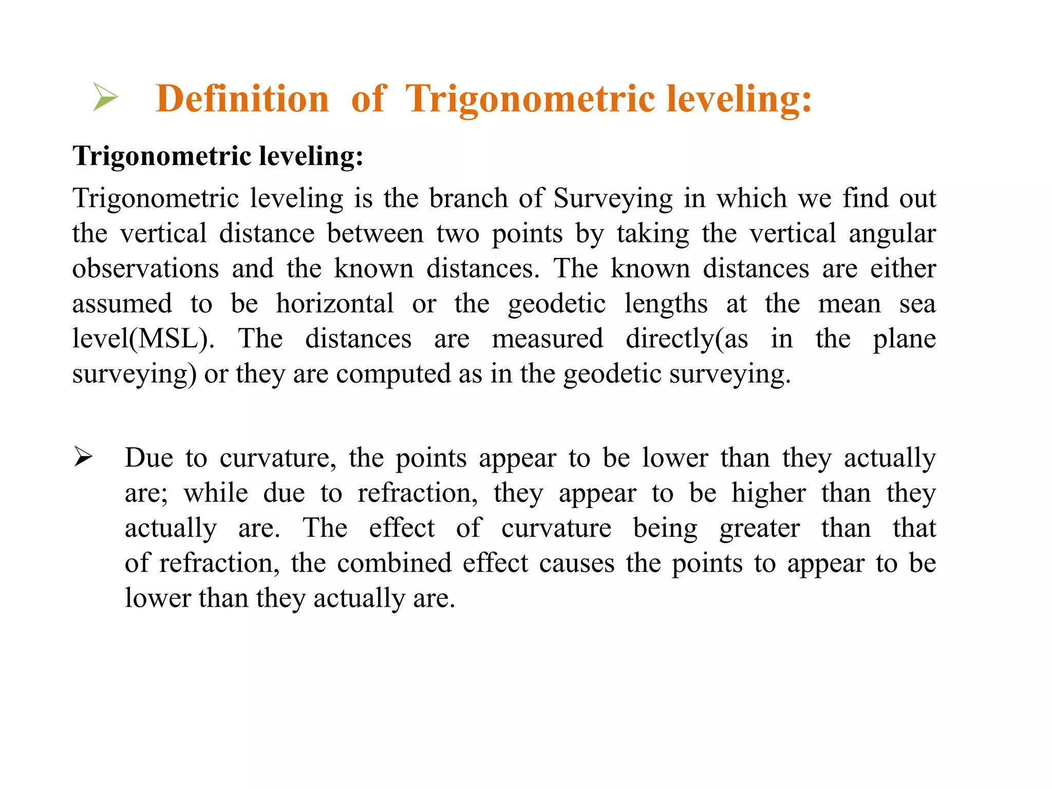 Trigonometric leveling 01 | PPTX