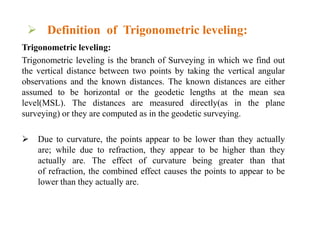Trigonometric leveling 01 | PPTX