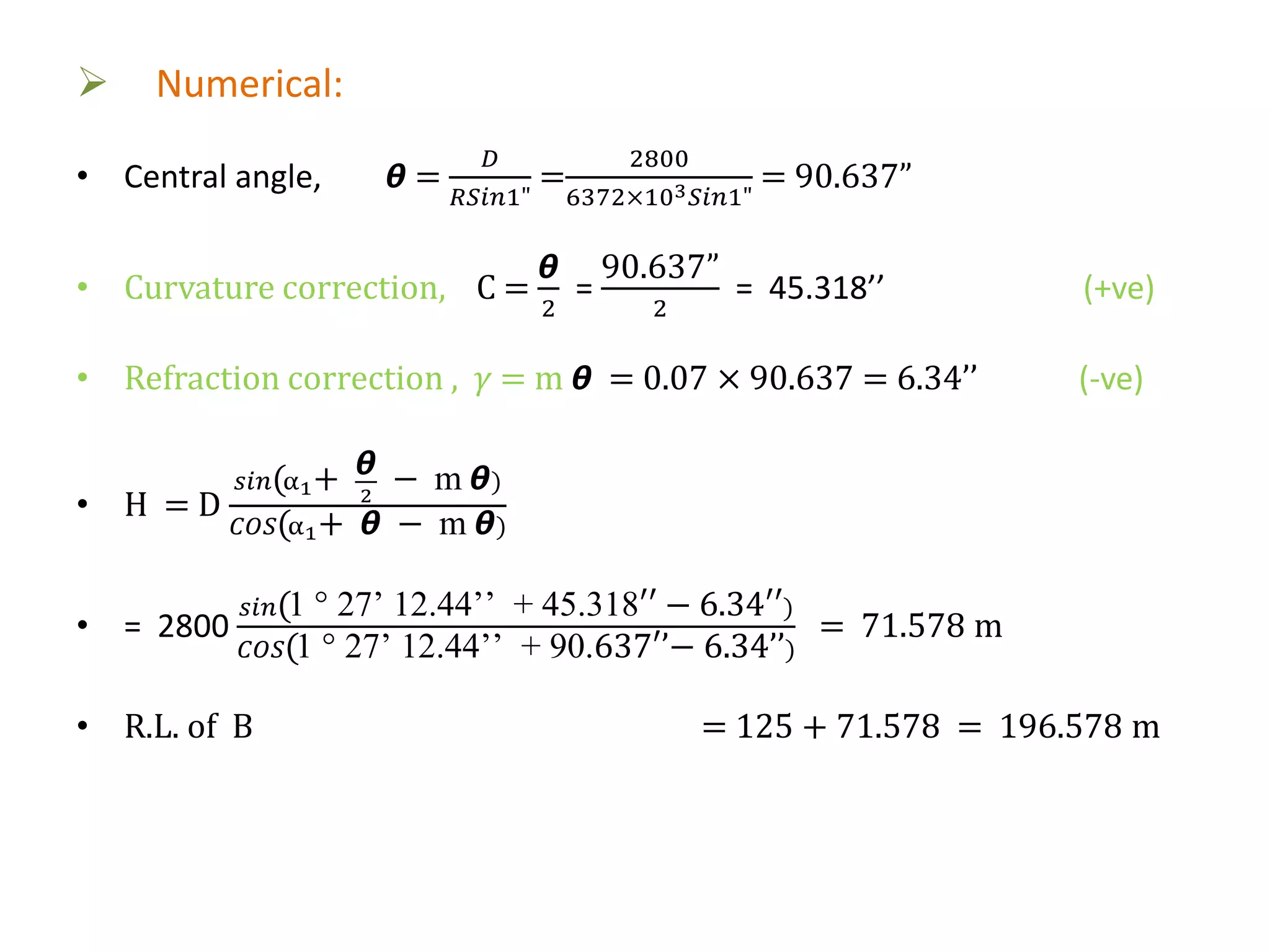 Trigonometric leveling 05 | PPTX