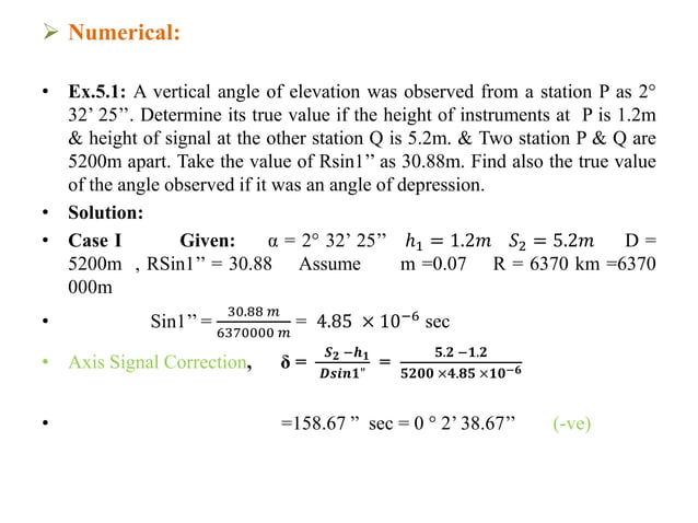 Trigonometric leveling 05 | PPTX | Geology | Science