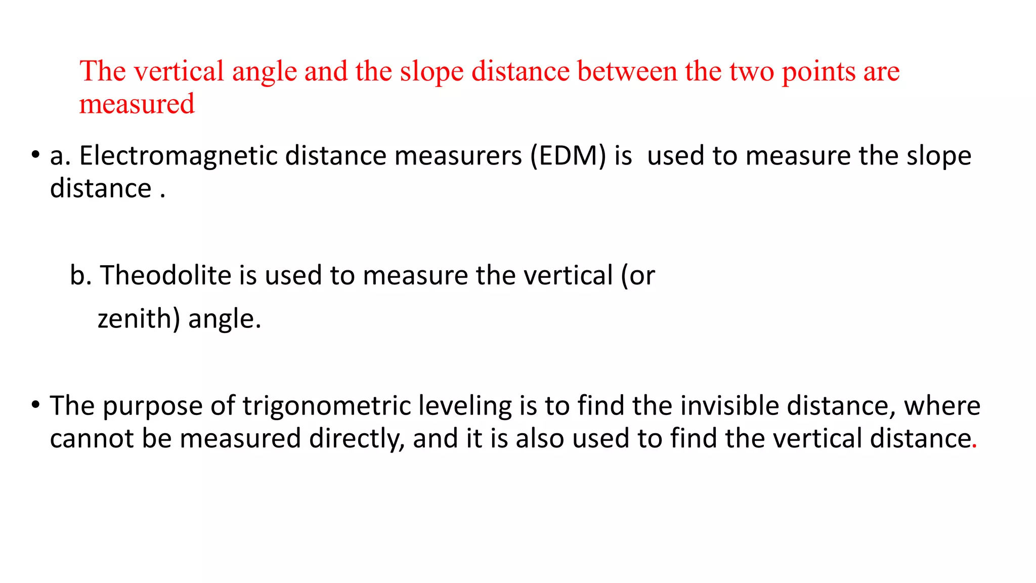 Trigonometric Levelling theory | PDF