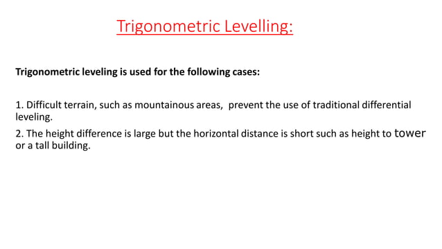Trigonometric Levelling theory | PDF
