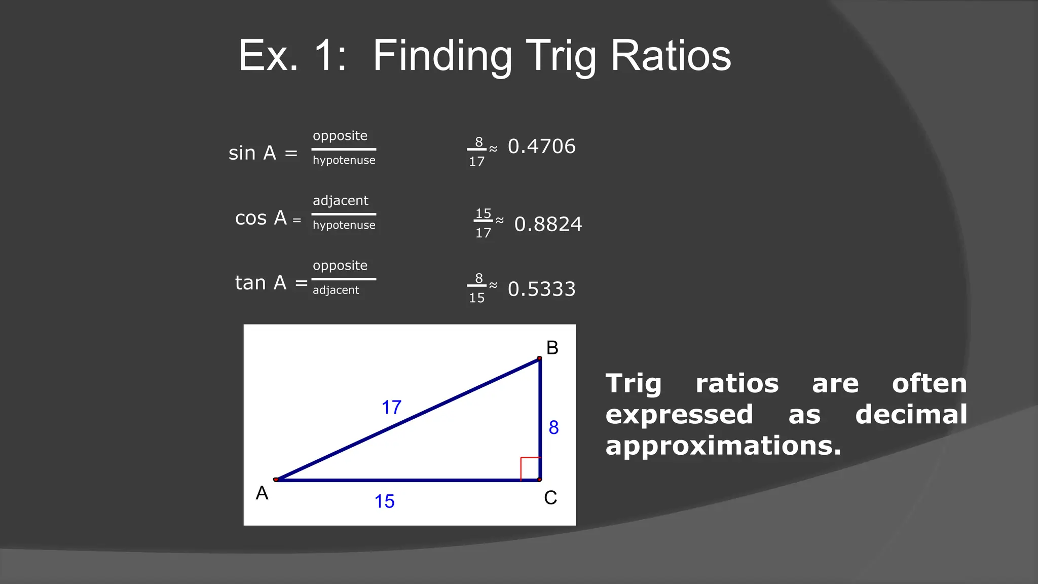 Trigonometric Ratio_Cosine, Sine And Tangent | PPT