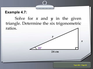 Trigonometric ratios | PPTX