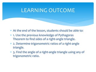 Trigonometric ratios | PPTX