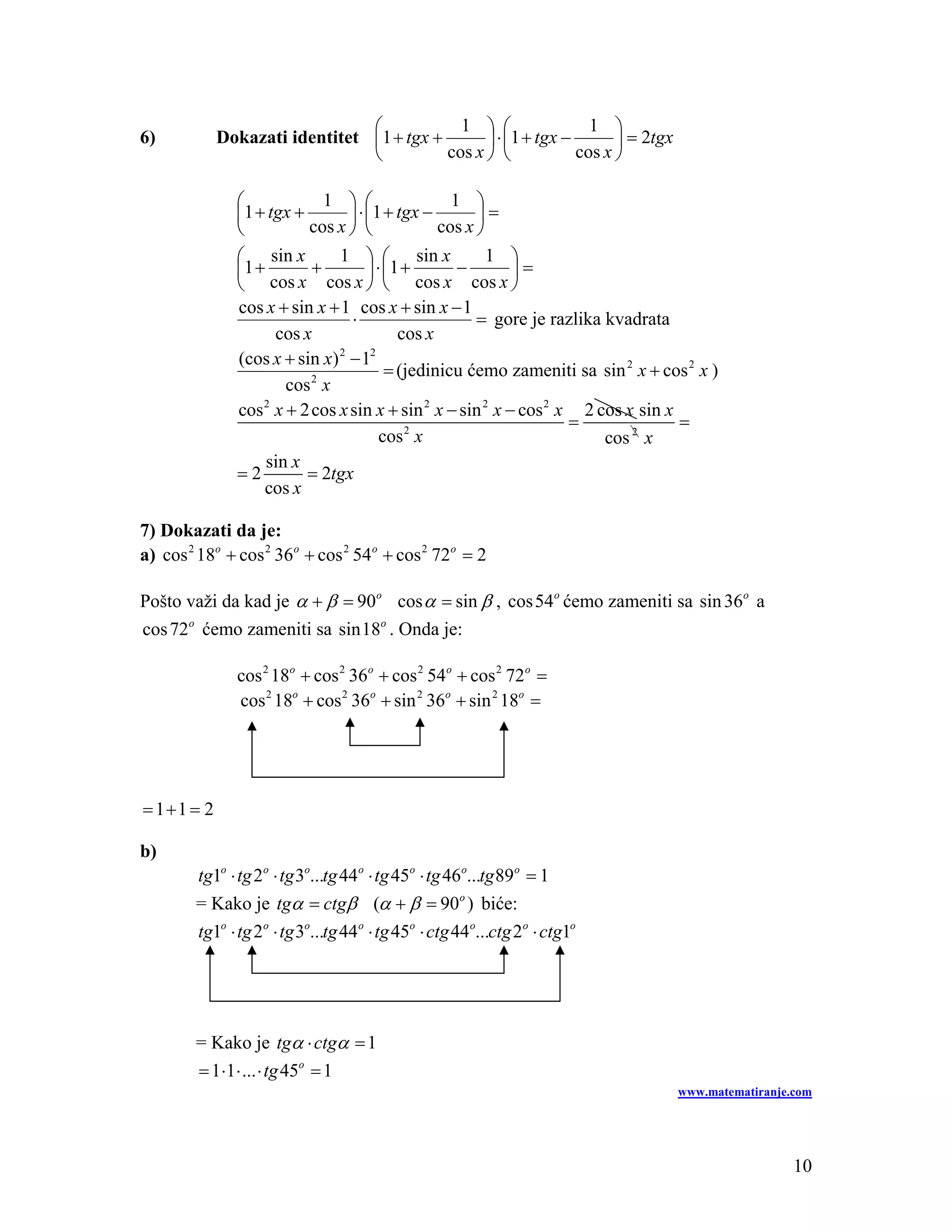 Trigonometrijske funkcije ostrog_ugla | PDF