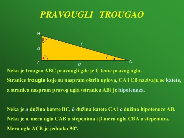 Trigonometrijske funkcije oštrog ugla pravouglog trougla
