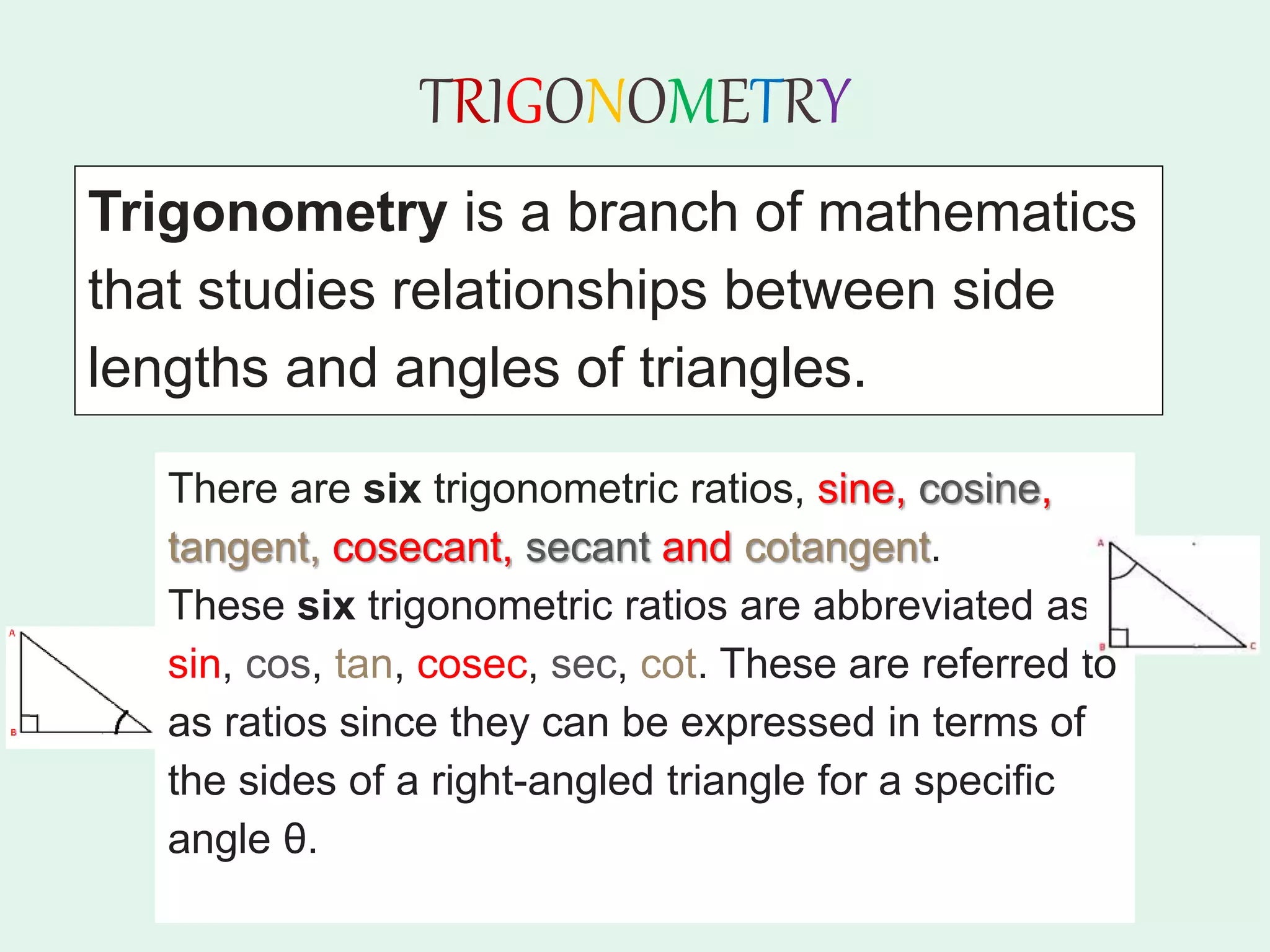 Trigonometry 1 | PPTX